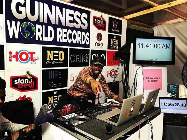 DJ Neo sets new world record for longest marathon club DJing - Ivory NG