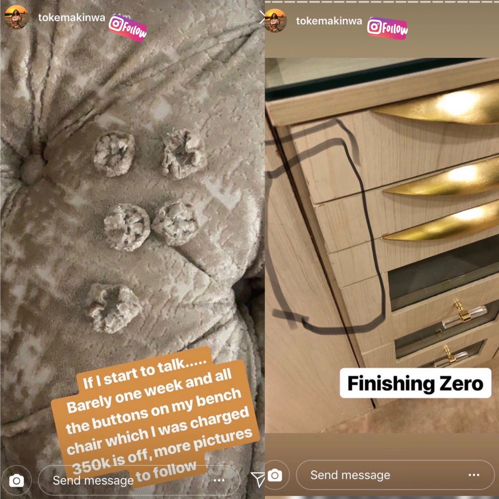 “A client from hell” - Interior décorator, Sandra Edoho refers to Toke Makinwa who called her ...